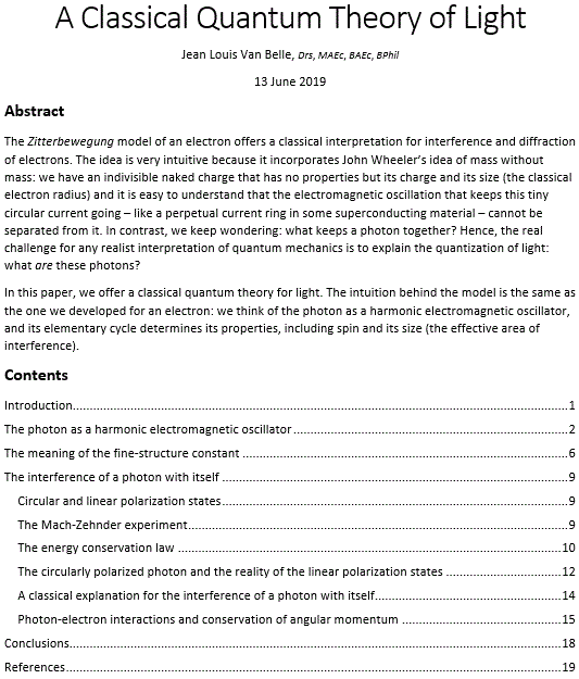 Bringing physics back to Quantum Physics: classical quantum theory ...